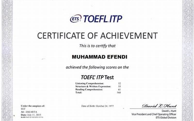 TOEFL ITP Certificate Samples: What You Need to Know - Ultimate Education